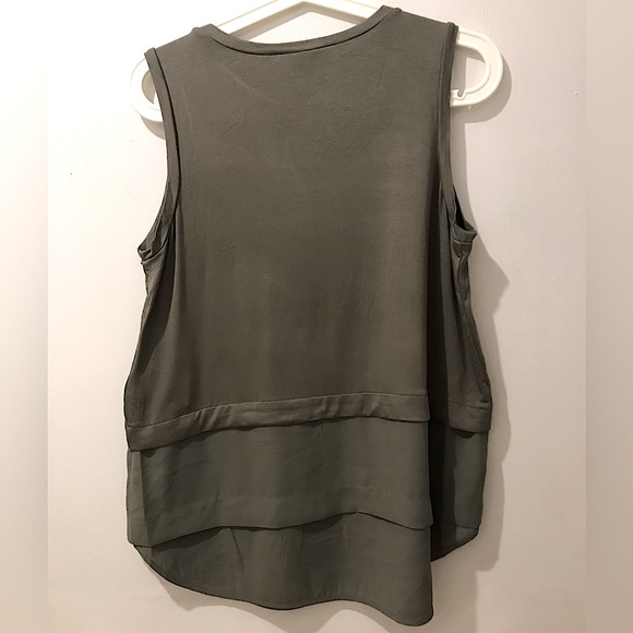 Michael Kors | Tops | Michael Kors Layered Army Green Tank Top | Poshmark